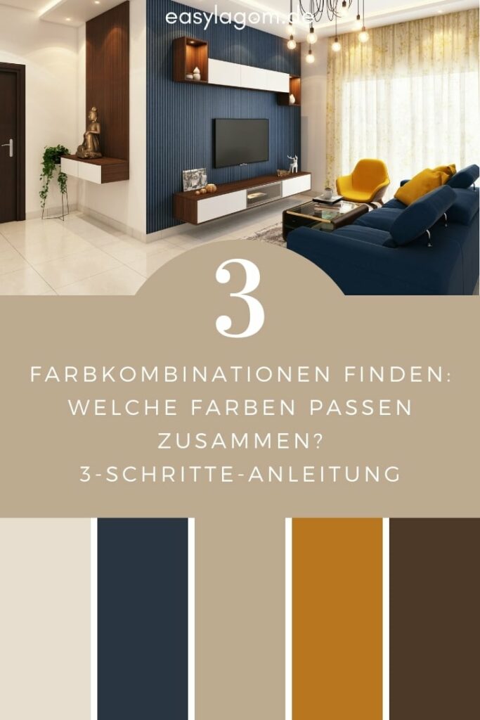 fARBPALETTE SENFGELB NAVI BLAU minimalistisches Wohnzimmer moderne ...